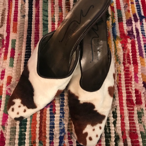 Vintage | Shoes | Vintage Cowhide Micro Heels Sz 7 | Poshmark